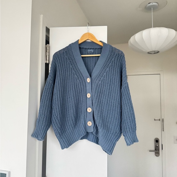 Babaa | Sweaters | Baba Cardigan In Baby Blue | Poshmark